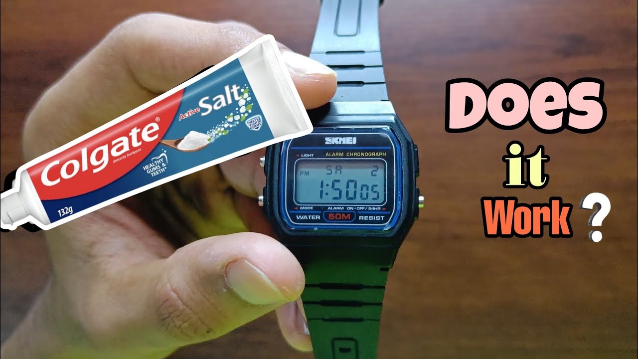 Remove scratches from a watch with toothpaste - YouTube