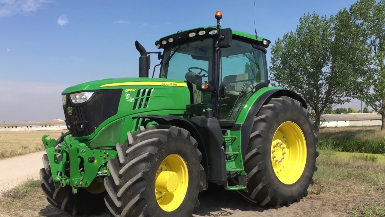 Tractor John Deere 6195R - YouTube