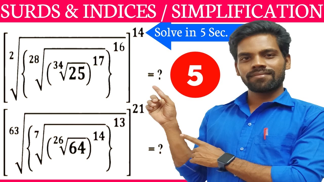 Surds and Indices tricks | Surds and Indices | Sahil Sir | Easy way to ...