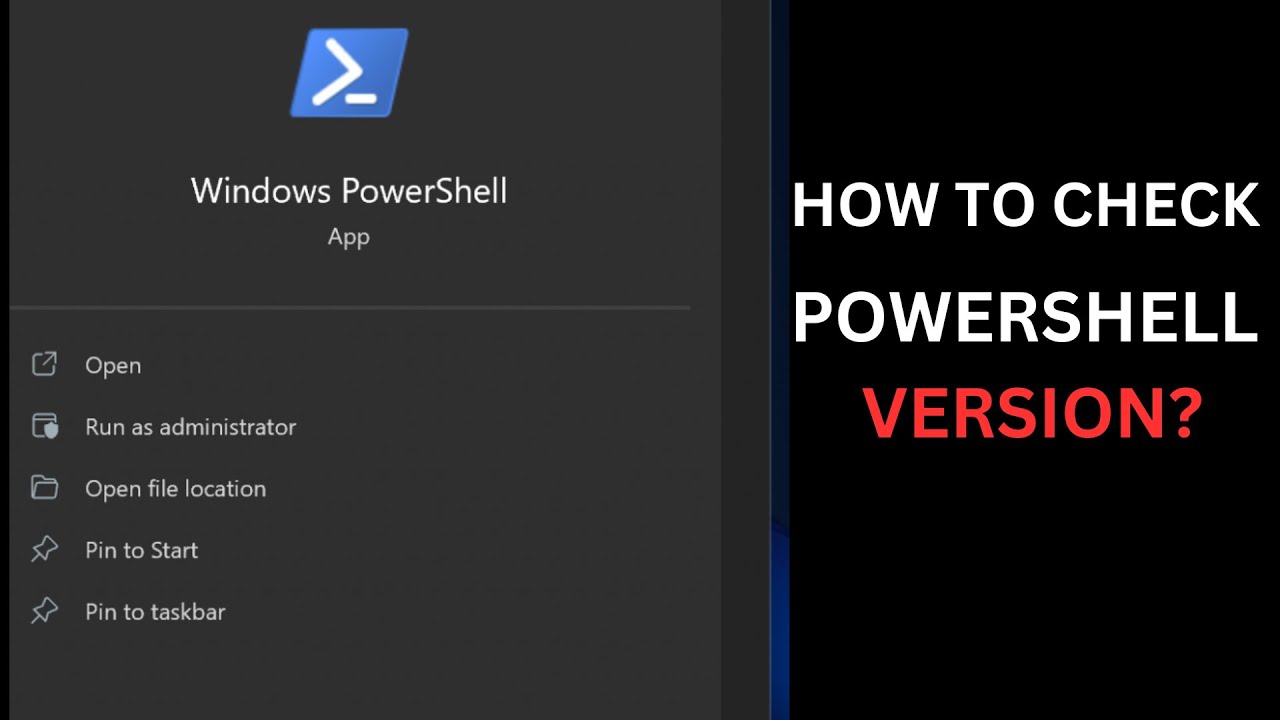Check PowerShell Verson in 1 Minute! - YouTube