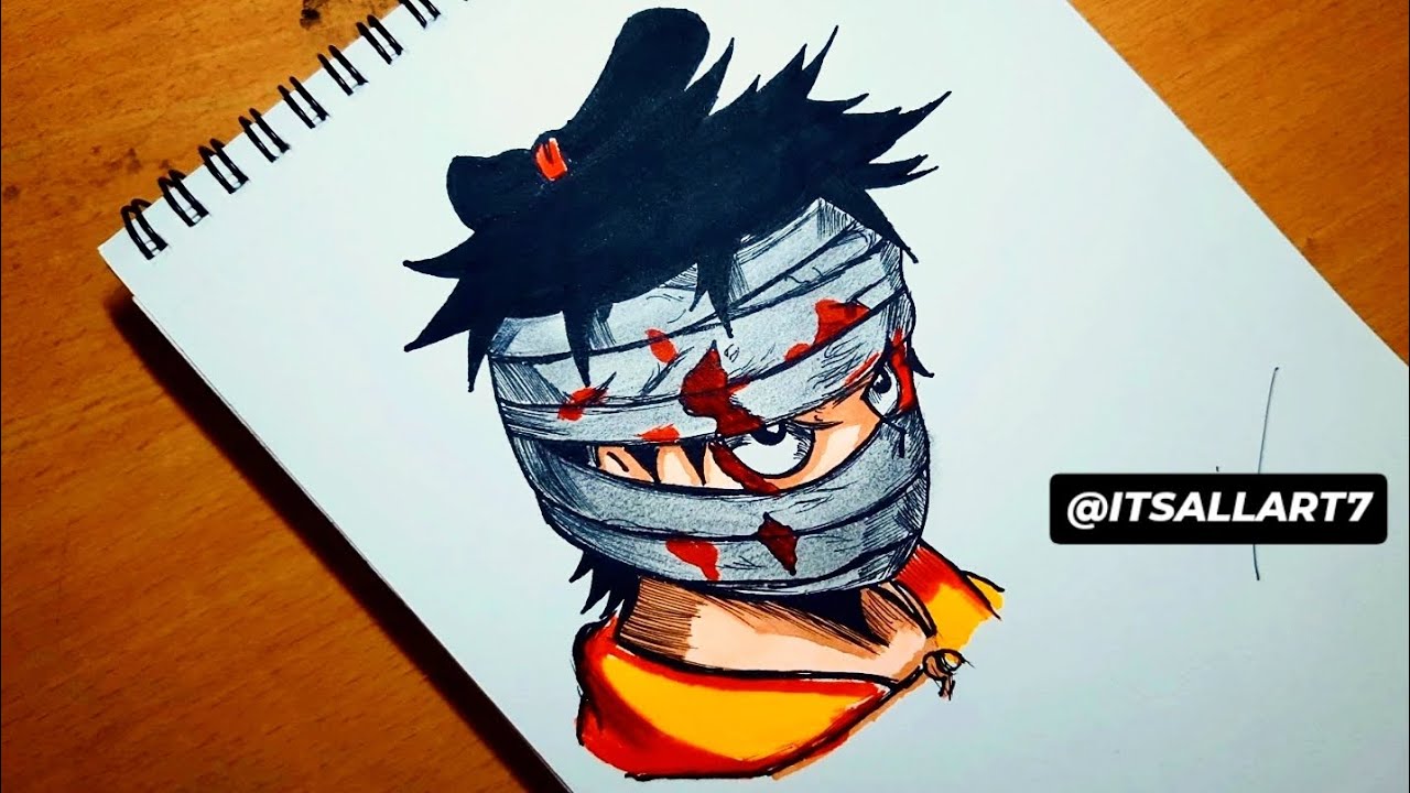 how to draw luffy bandaged // "How to Draw Luffy Step by Step – Easy ...