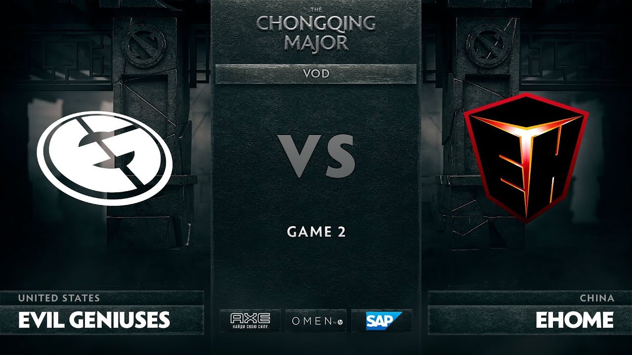 [EN] Evil Geniuses vs EHOME, Game 2, The Chongqing Major LB Round 4 ...