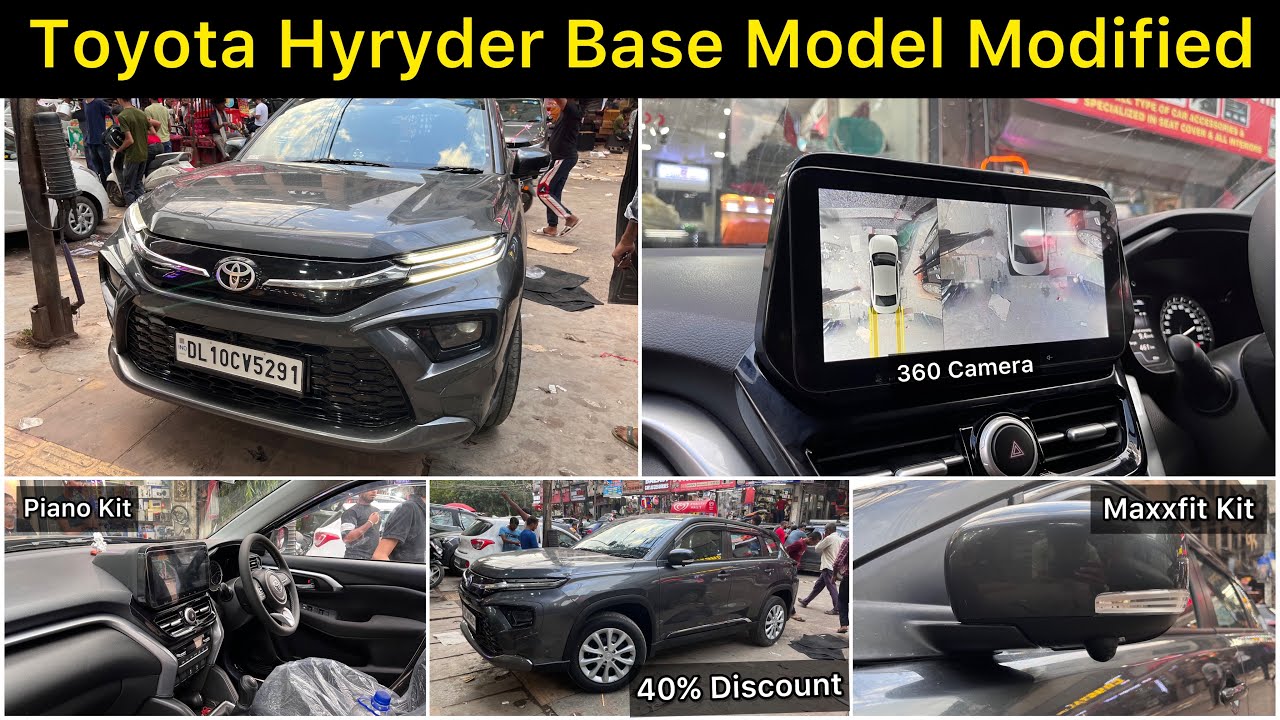 TOYOTA HYRYDER को HERO बना दिया 🔥 Hyryder Base Model Modification 🔥 ...