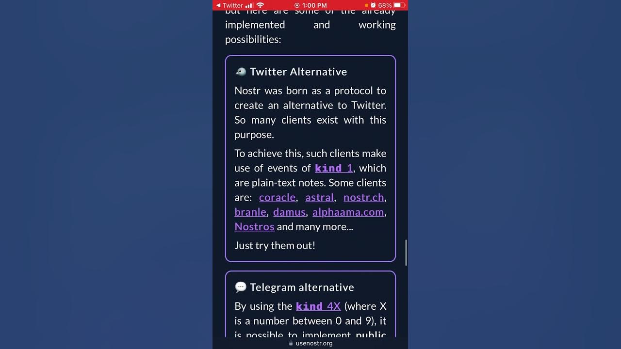 NOSTR protocol - Twitter alternative? Quick overview - YouTube