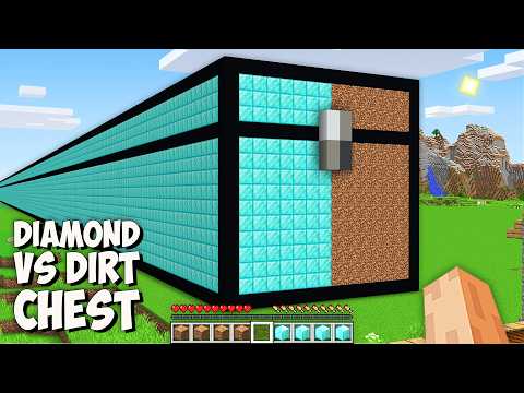 What is HIDDEN INSIDE THE LONGEST CHEST in Minecraft? This is THE BIGGEST DIAMOND vs DIRT CHEST!