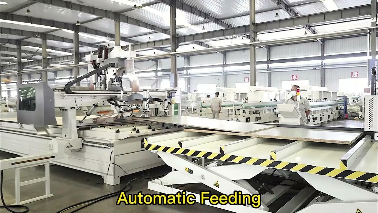 DA48 Cnc Router atc 2130 Automatic tool change with automatic labeling machine (optional) - YouTube