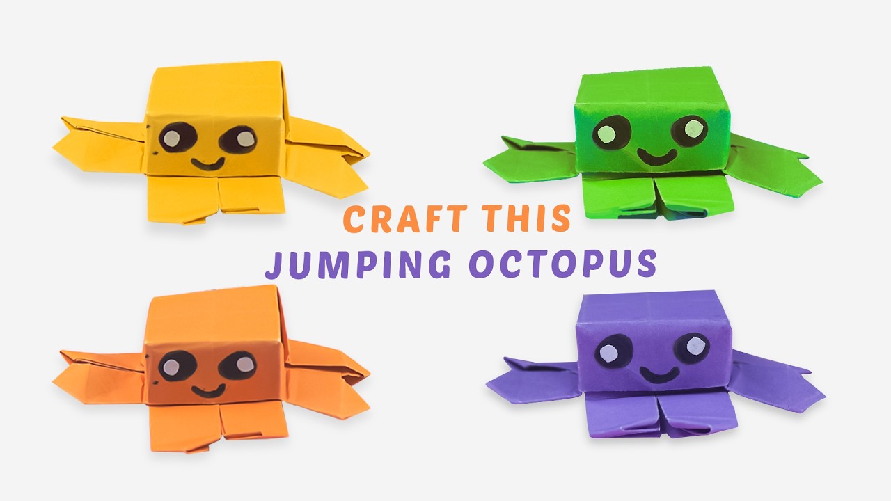 How to Make an Origami Jumping Octopus | Easy Paper Octopus Craft - YouTube