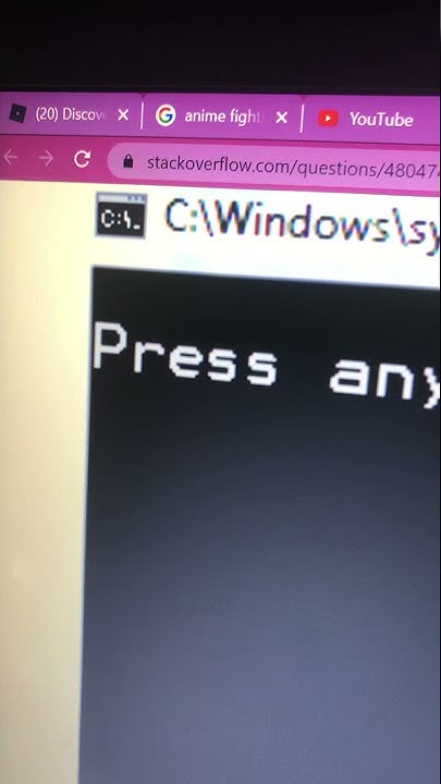“Press any key to continue” - YouTube