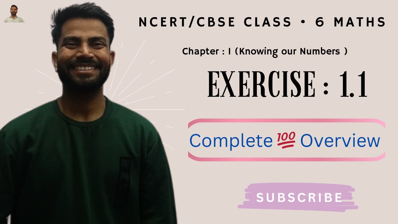 NCERT/CBSE Math Class • 6 Exercise 1.1 || Chapter : 1 Complete 💯 ...