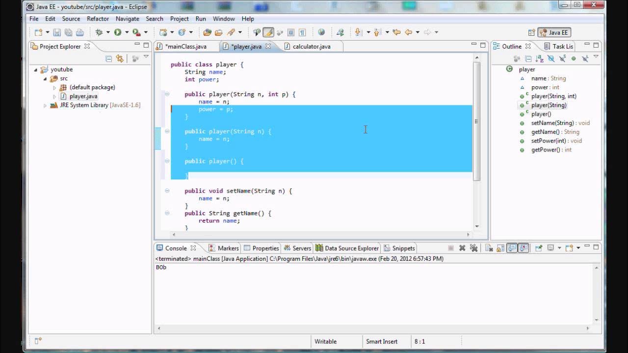 Java Programming - 16 - Multiple Constructors - YouTube