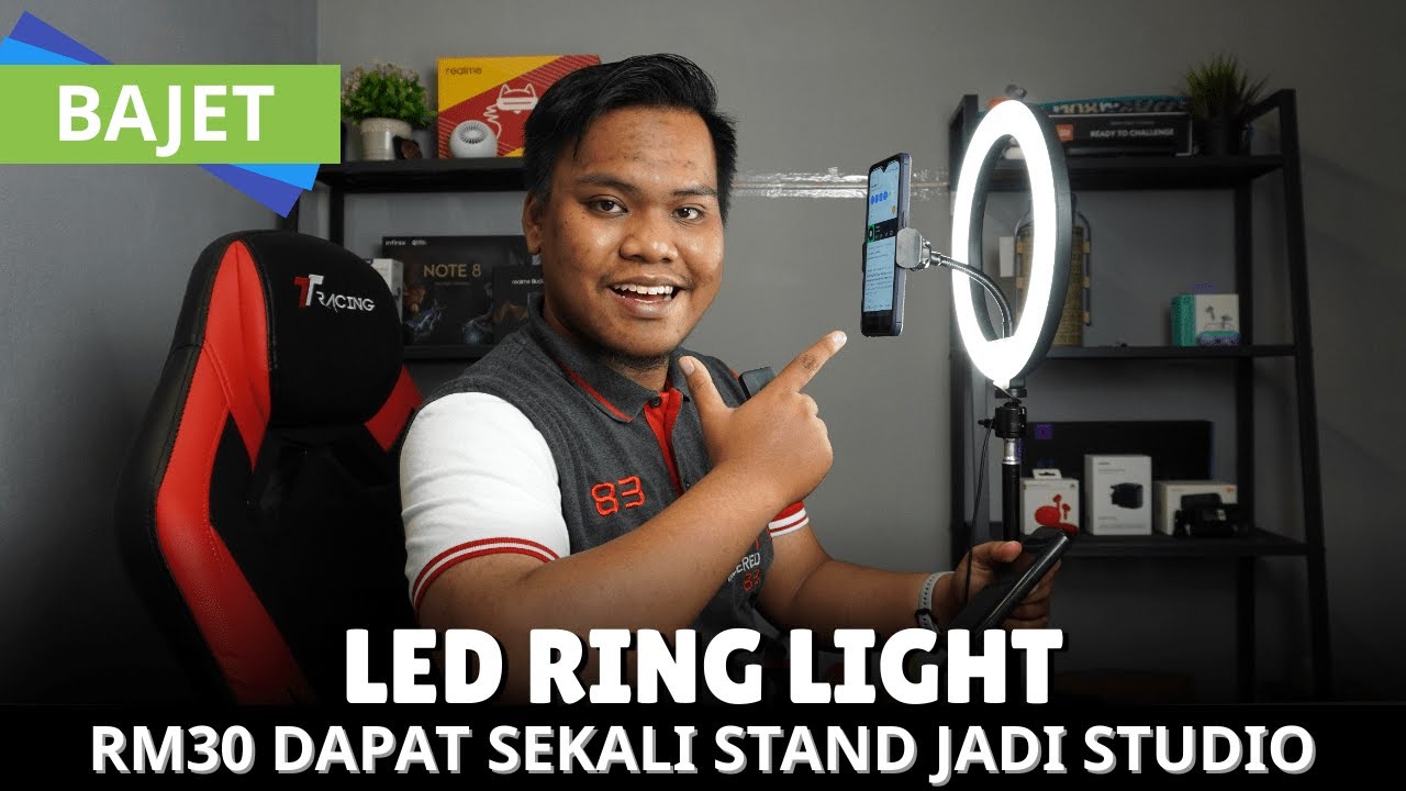 BAJET | RM30 Dapat Lampu Studio Buat Live? Cukup TERANG Ke? - YouTube