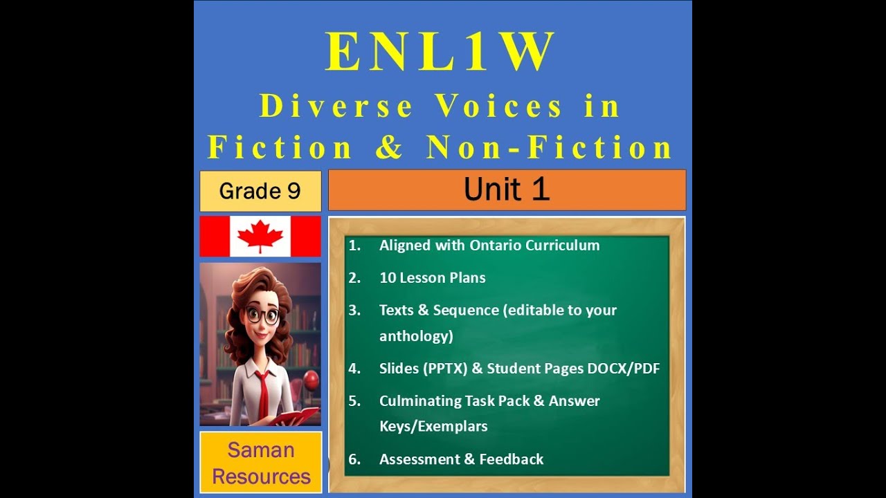 ENL1W Unit 1: Diverse Voices in Fiction & Non-Fiction | Ontario English ...