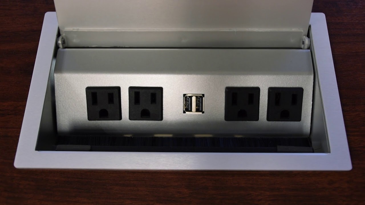Power Outlet for Desks - PCS90 - YouTube