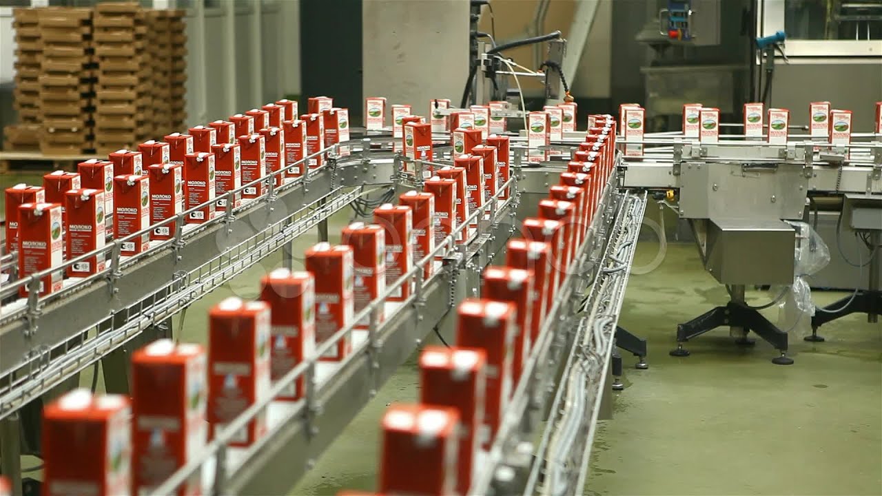 Production Line, Packing Food. Stock Footage - YouTube