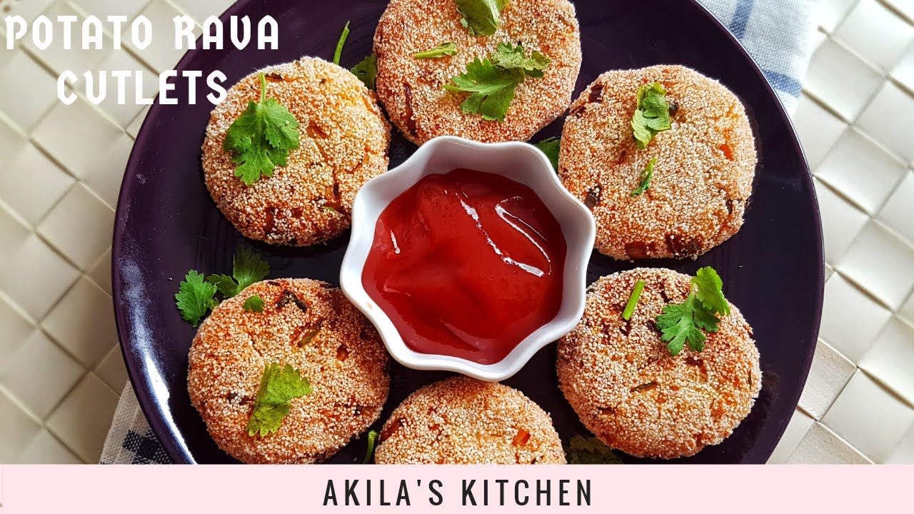 Potato Rava cutlets | Aloo Sooji Cutlet Recipe | Akilaskitchen - YouTube