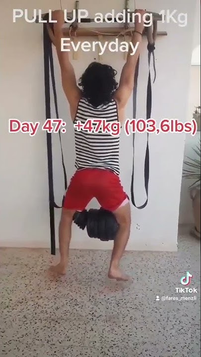 Day 47 (+47kg) - Pull Up everyday but adding 1kg more everytime | Weighted Pullup Challenge ...