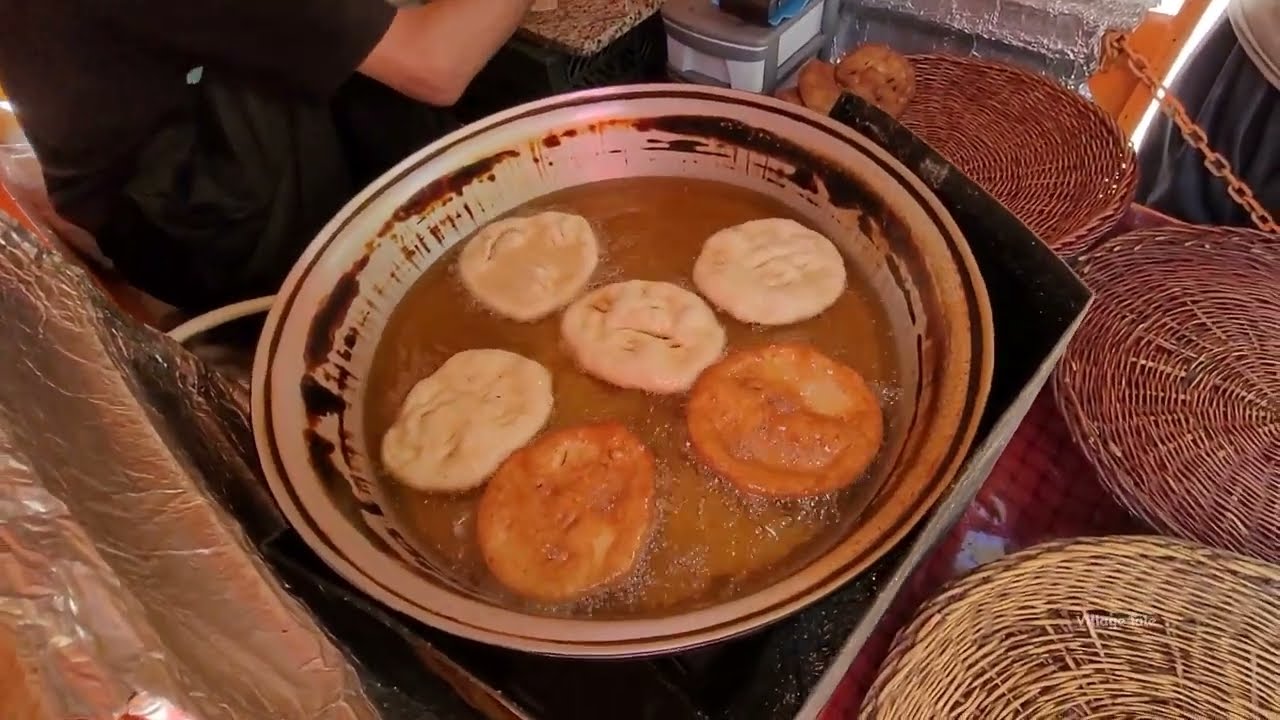 Very tasty local bread and street food | amazing bread baking skills ...