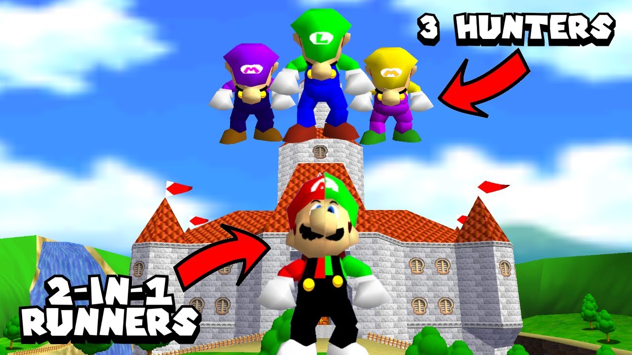 2 Swappable Runners VS 3 Hunters (Mario 64 Hunters) - YouTube
