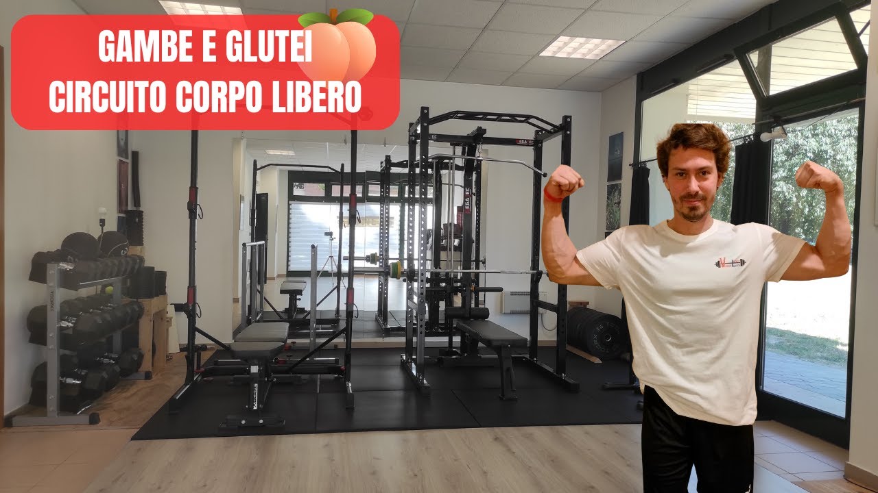 Circuito GAMBE-GLUTEI a CORPO LIBERO // LEGS-GLUTES bodyweight workout ...