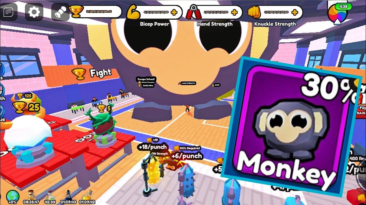 Super Mega Huge Monkey Pet in Arm Wrestle Simulator - YouTube