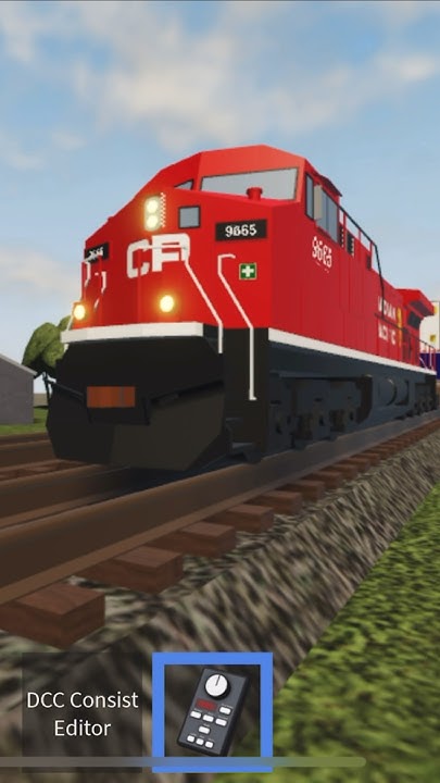 CP 9665 passing by in the Southline District on Roblox with a nice horn show - YouTube