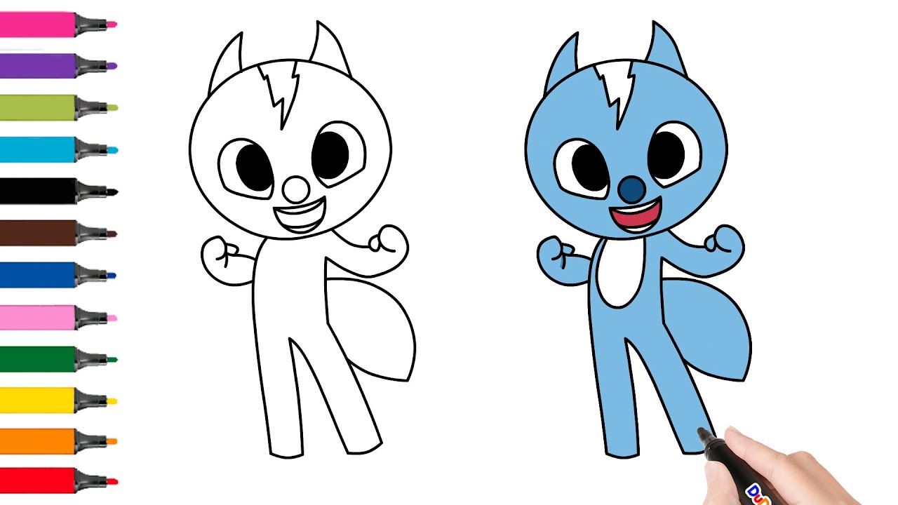 How to draw Volt. Miniforce. Easy drawing for kids | Рисуем Вольт из ...