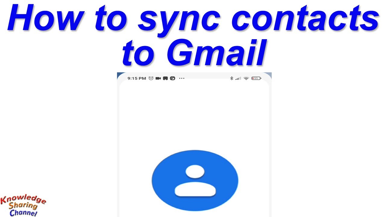 How to sync contacts to Gmail - YouTube