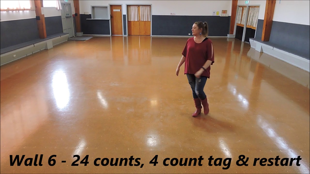 Sittin' Here line dance - Kate Simpkin - YouTube