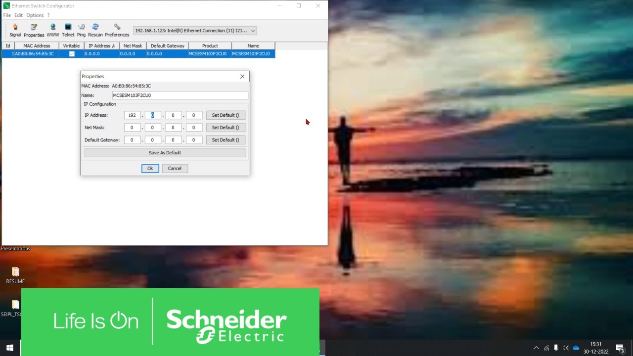 How to Configure IP Address in New Modicon Managed Switch | Schneider ...