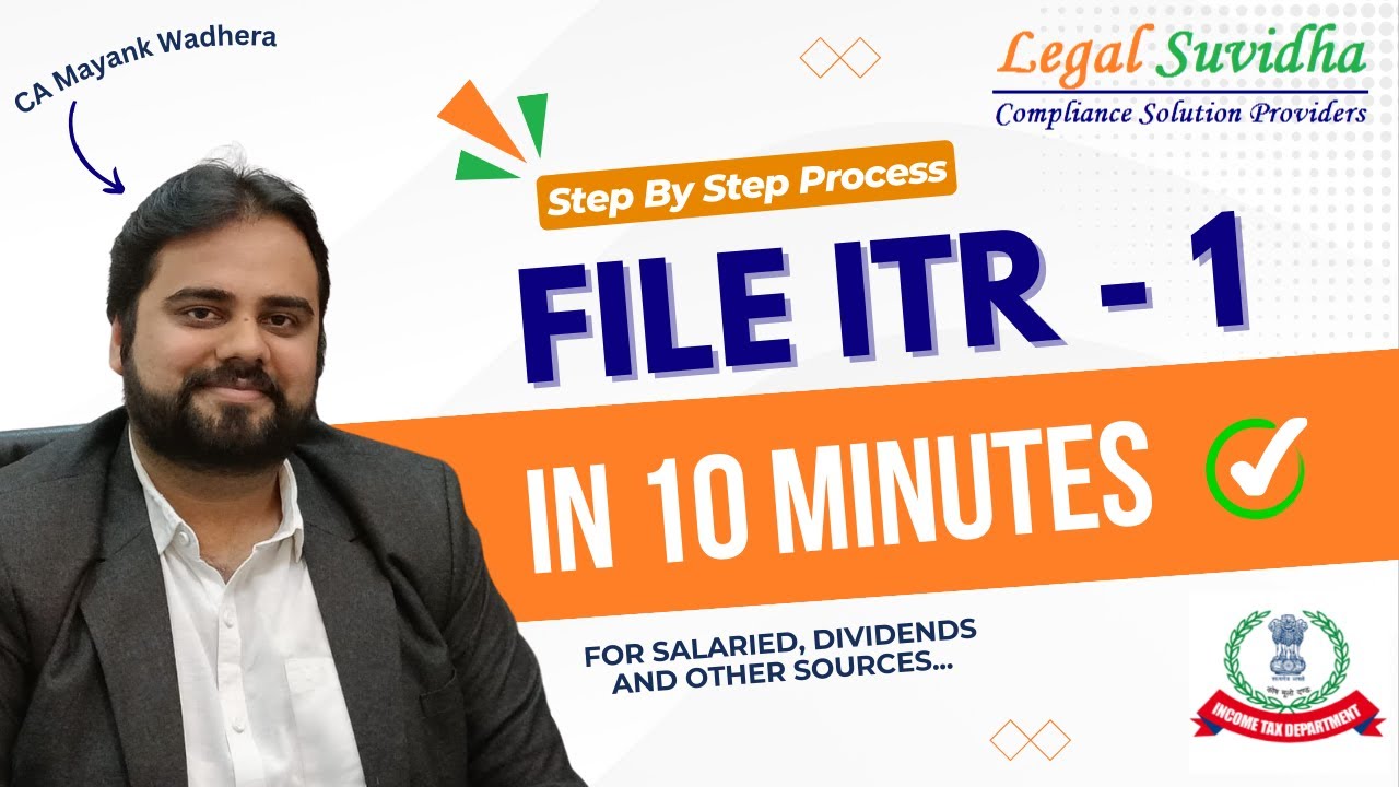 How to File Income Tax Return | ITR-1 Filing Online AY 2024-25 | For ...
