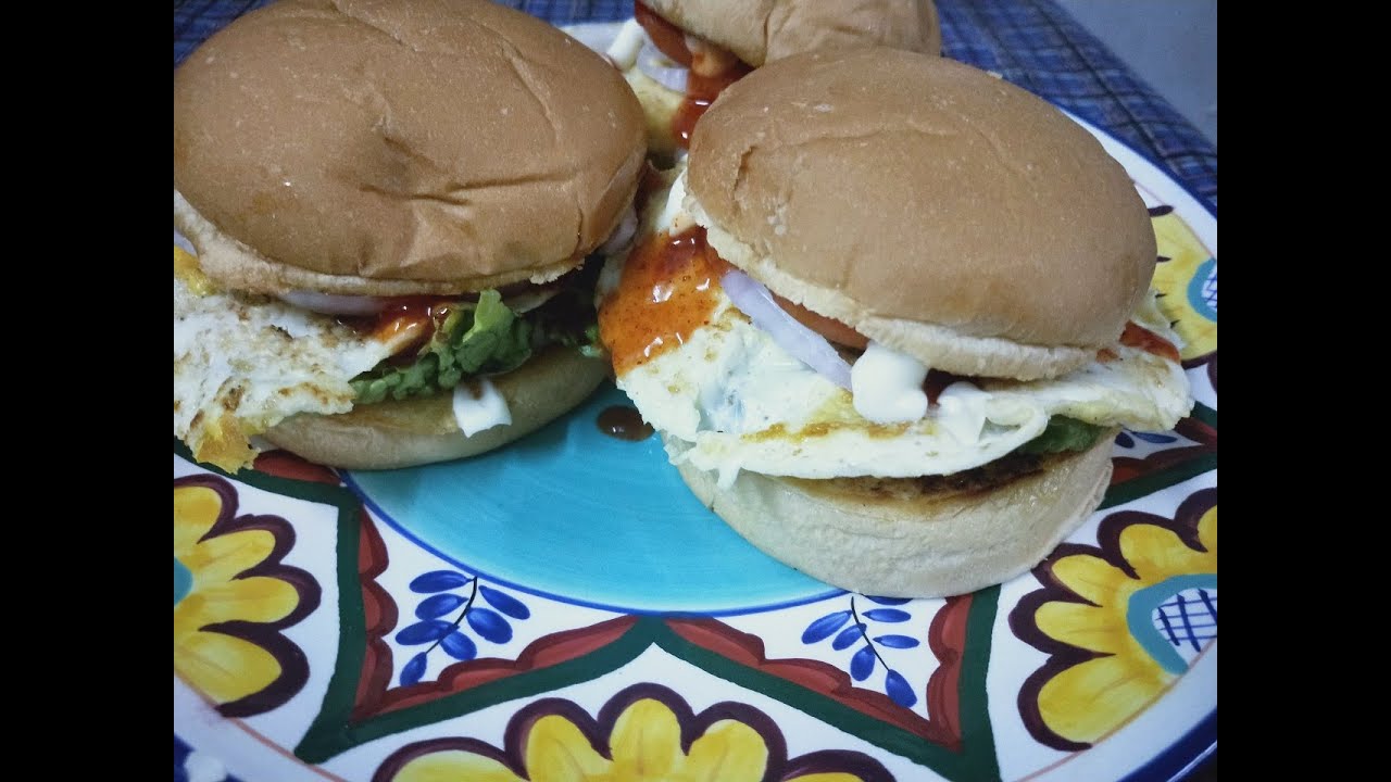 Easy Egg Burger Recipe - YouTube