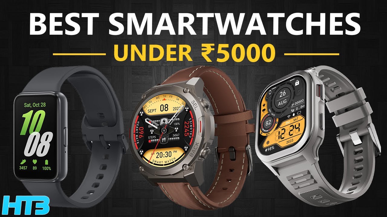 Top 5 Best Smartwatches Under 5000 In 2024 🔥 Best Premium Smartwatch ...