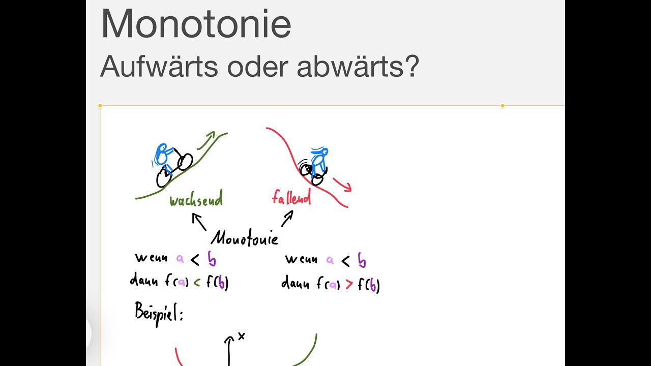 einfach erklärt – Monotonie bei Funktionen (Beispiele und Erklärungen ...