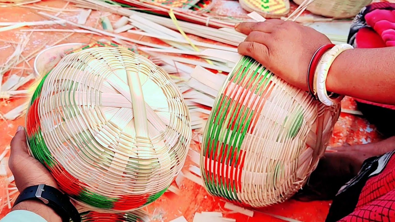 basket making with bamboo | basket making | tori kora genius - YouTube