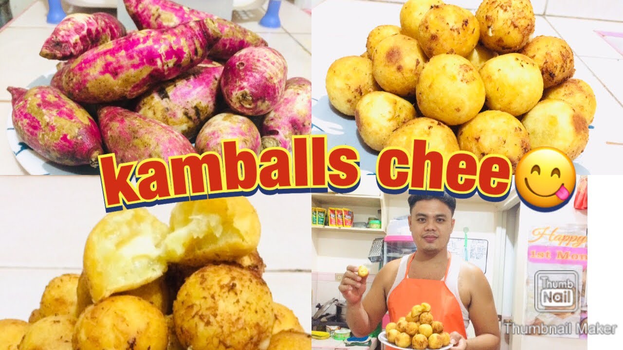 Kamote balls with cheese - YouTube