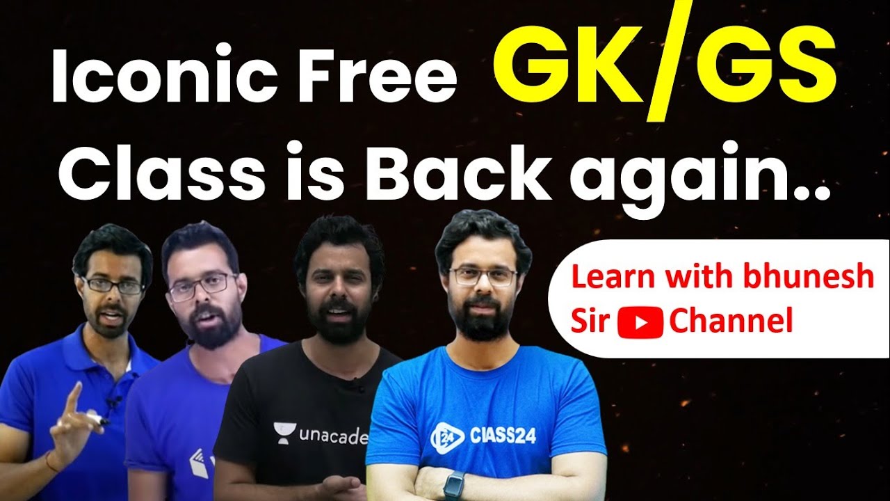 Iconic free GK/GS class is back again | Learn with Bhunesh sir - YouTube