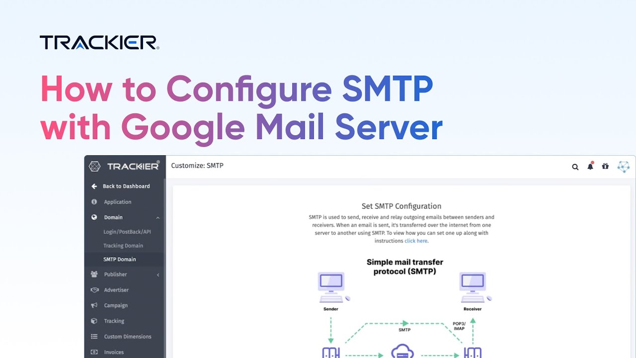 How to Configure SMTP with Google Mail Server | Trackier - YouTube