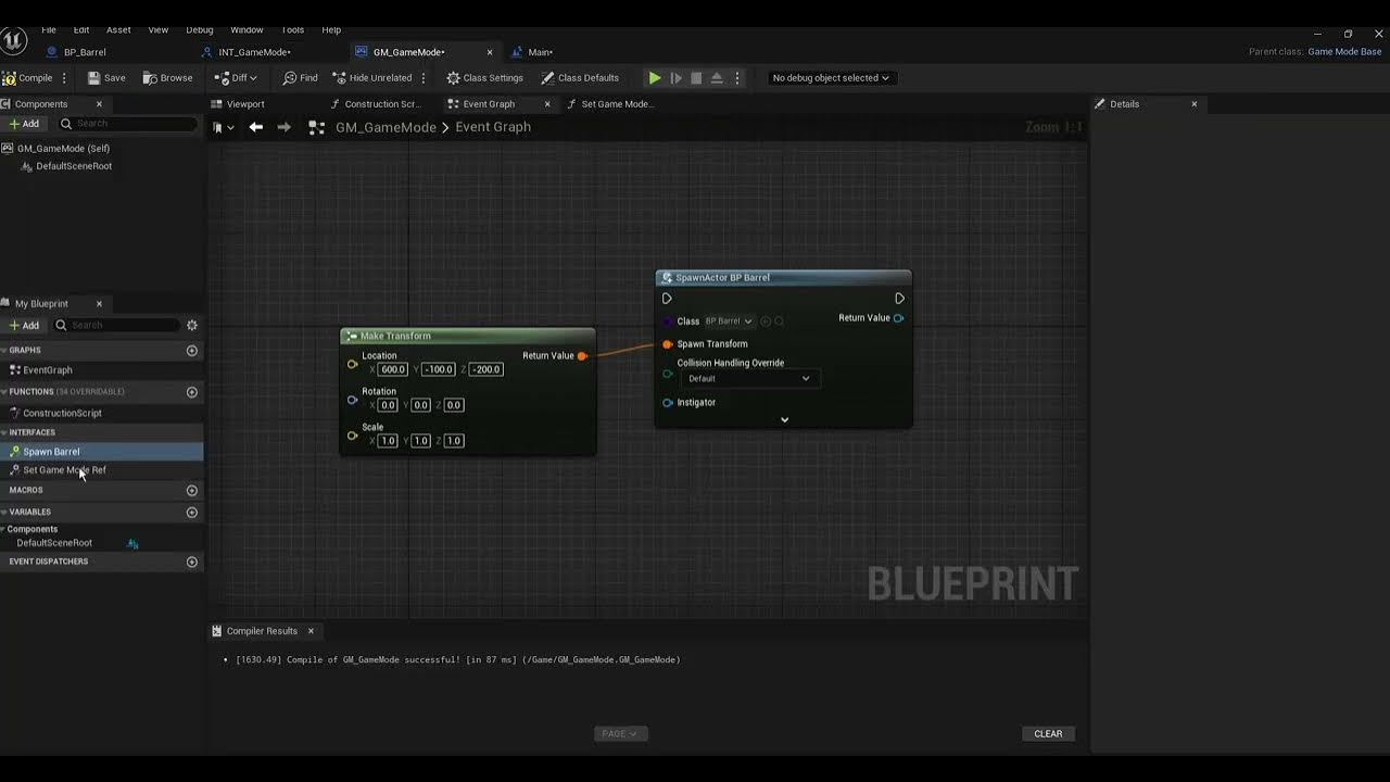UE5 Blueprints Tutorial 051-8 Blueprint Interface, Functions, Event (=No Outputs) - YouTube