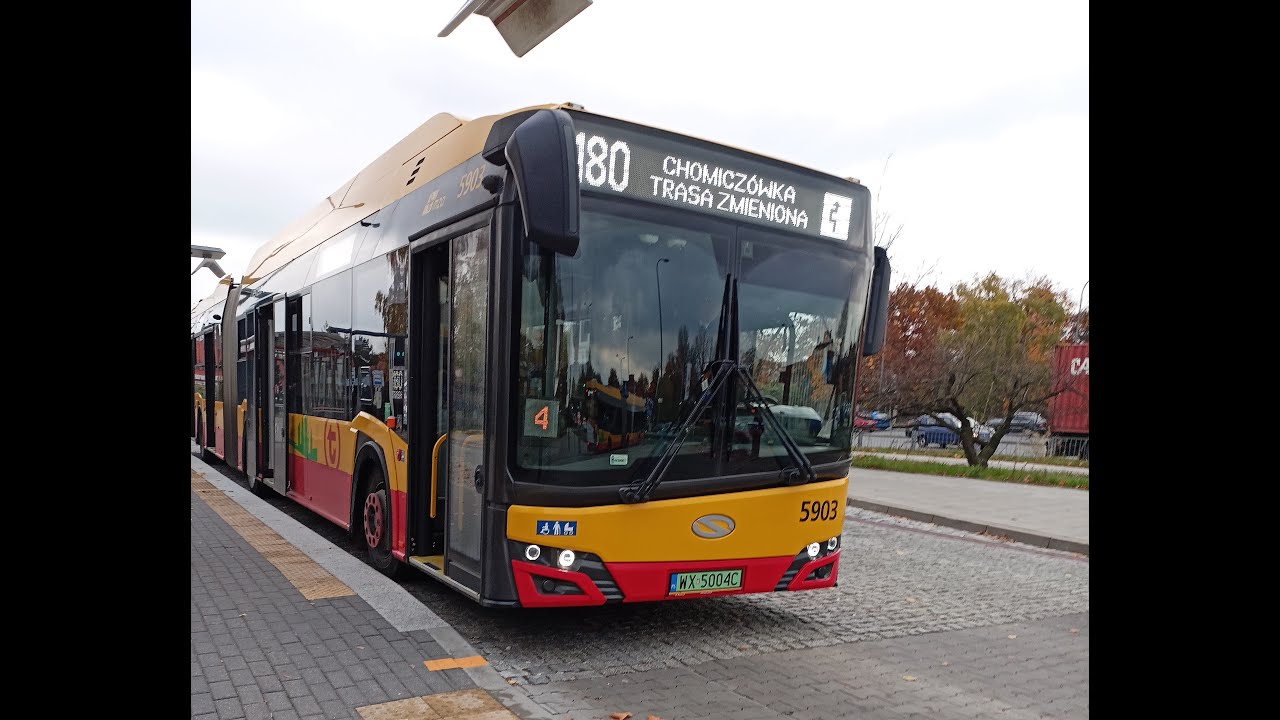 Solaris Urbino 18 electric IV #5903 MZA Warszawa na 4/180 - YouTube