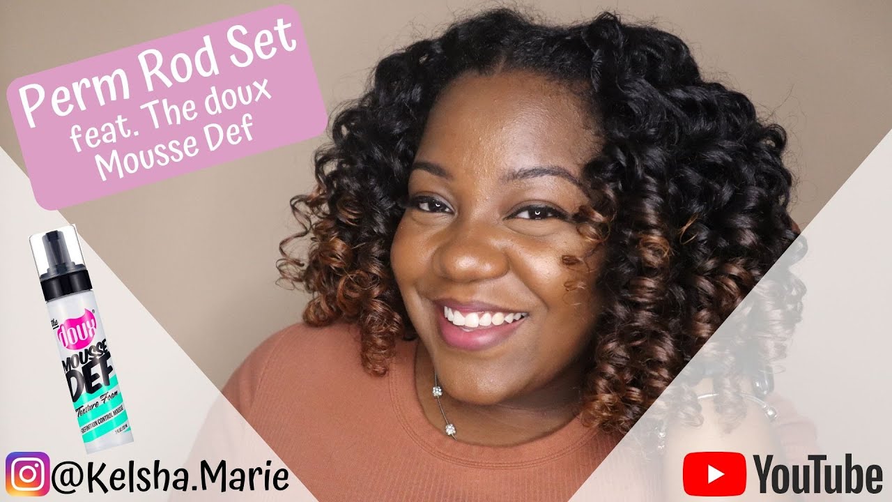 PERFECT Perm Rod Set on Natural Hair feat. The Doux Mousse Def - YouTube