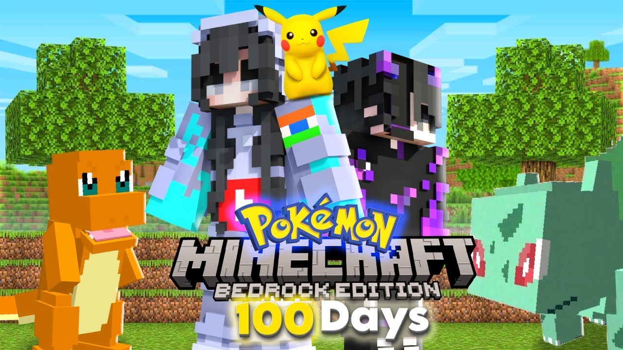 Surviving 100 Days In Minecraft Pokemon World - YouTube