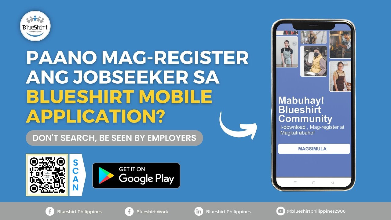 Paano mag-register ang jobseeker sa Blueshirt mobile application? 📲💙 ...