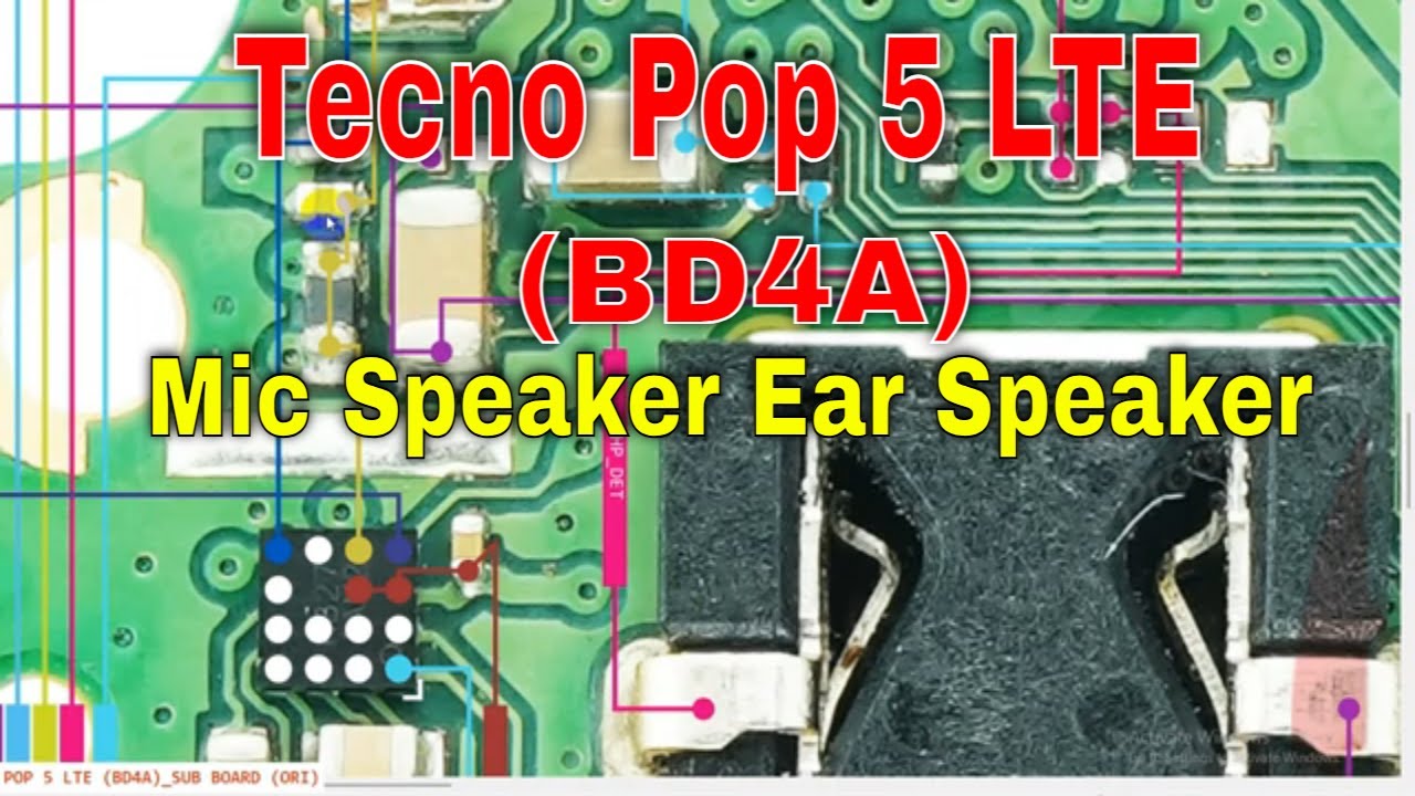 Tecno Pop 5 LTE (BD4A) Mic Speaker Ear Speaker Problem Solution Jumper ...