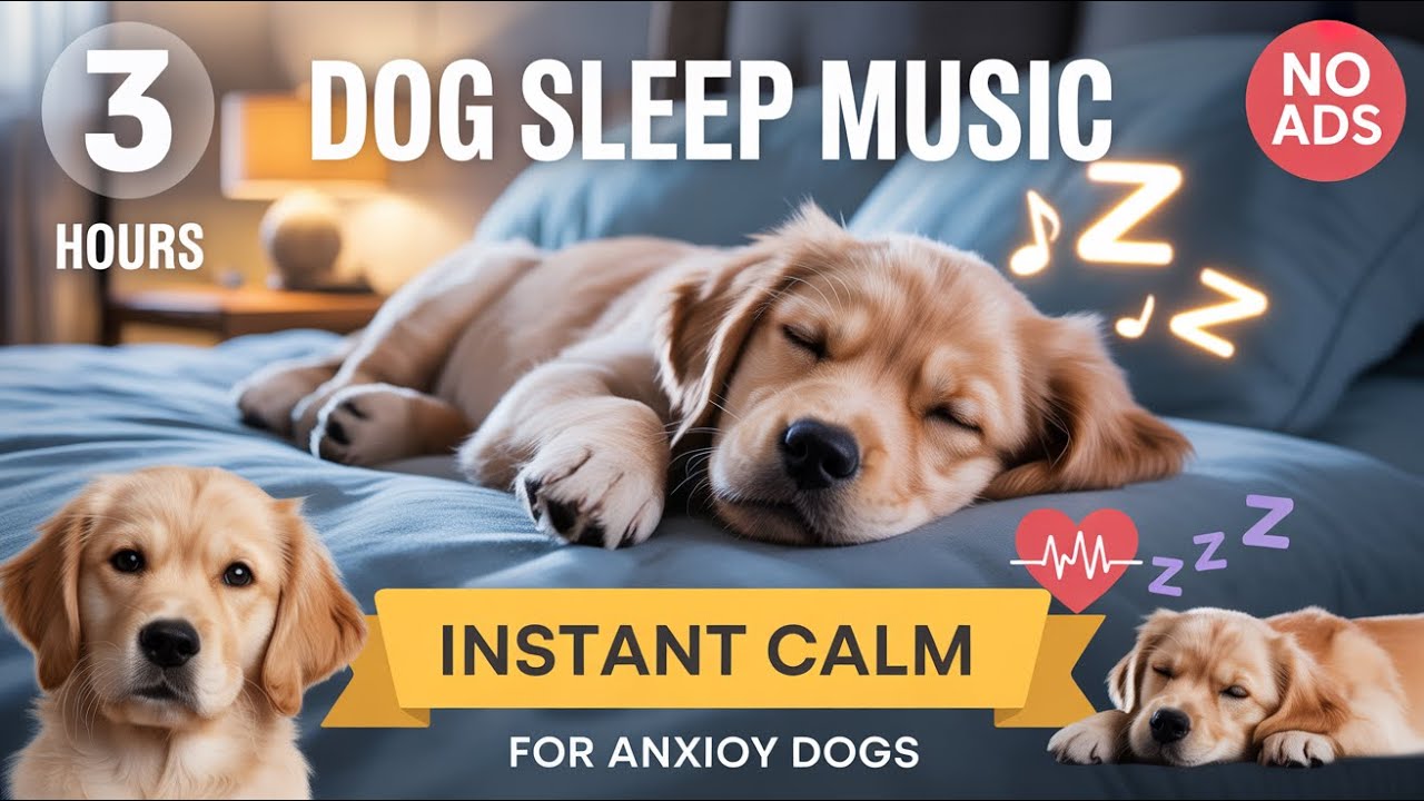 Your Dog Will Sleep in 10 Minutes! 3 HOURS Golden Retriever Calm Music ...