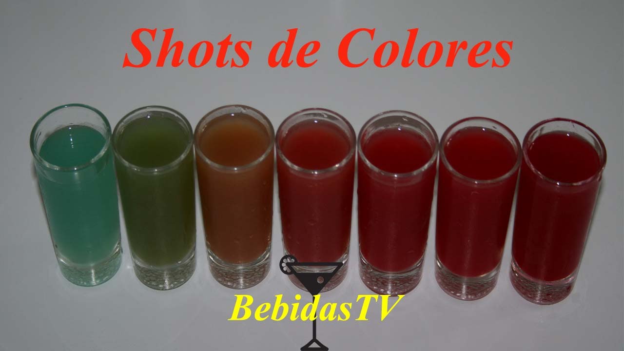 COMO HACER SHOTS DE COLORES - Rainbow Shots - BebidasTV - YouTube
