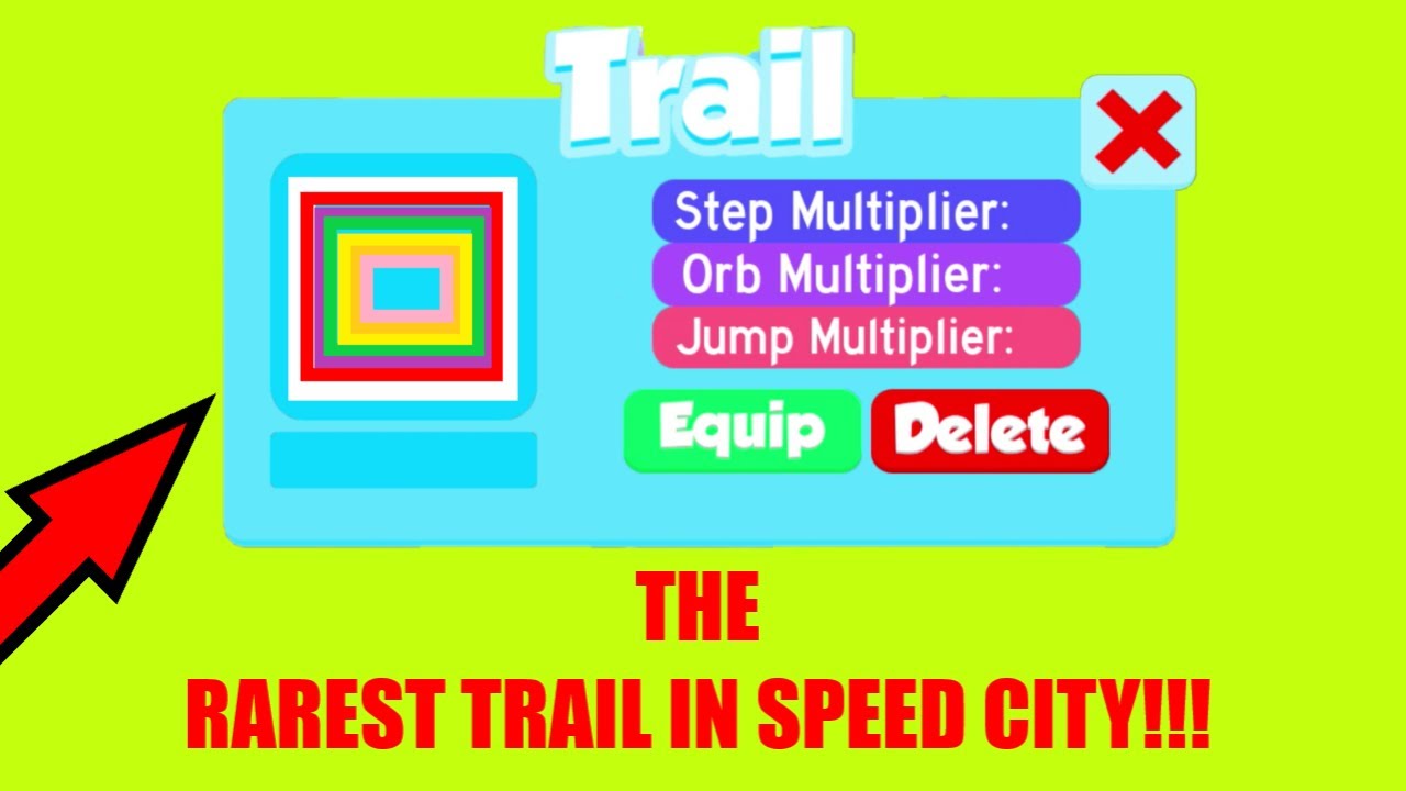 THE RAREST TRAIL in SPEED CITY! (Roblox) - YouTube