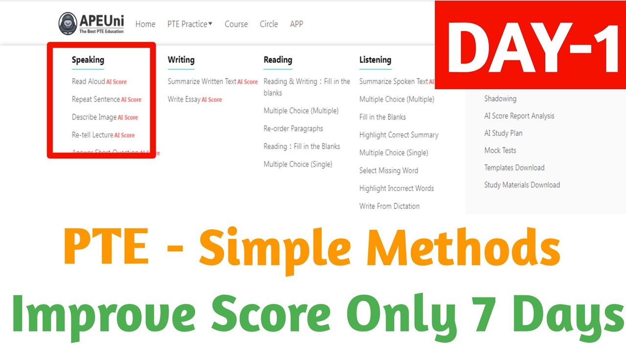 PTE - Improve Speaking ( Day-1 ) | PTE Tips And Tricks | PB PTE GLOBAL ...