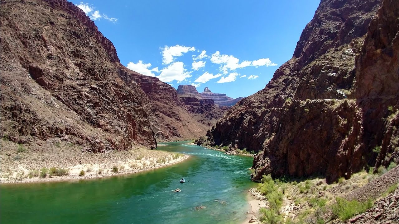 Colorado River in Grand Canyon - Hike and Rapids [4k] - YouTube