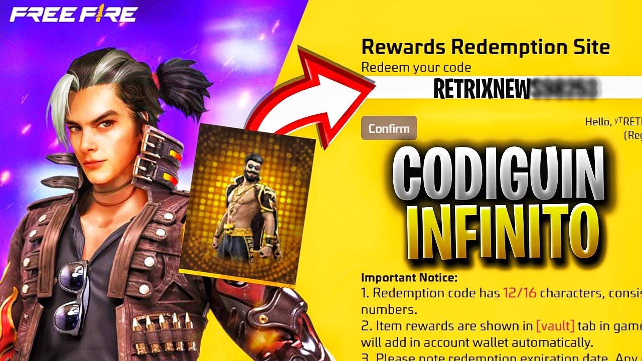 NOVO CODIGUIN INFINITO FREE FIRE! COMO PEGAR O NOVO CODIGUIN DO ...