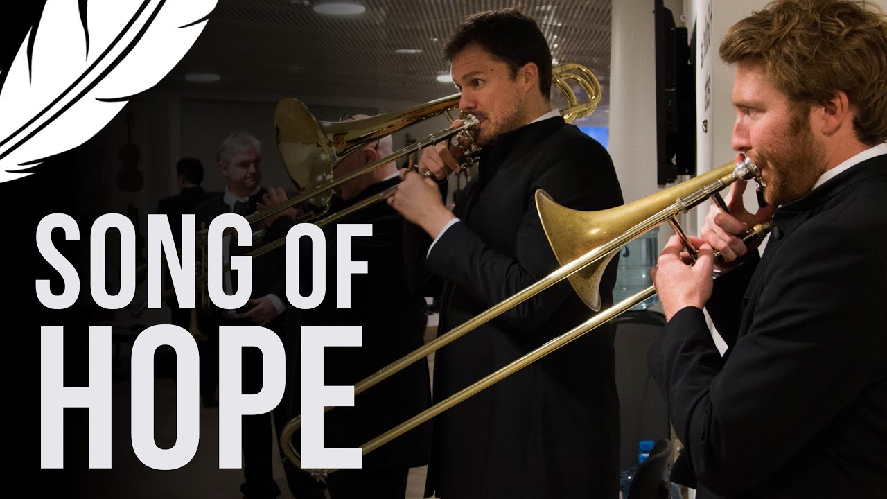 Paris Trombone Ensemble performs "Song of Hope" for trombone choir ...